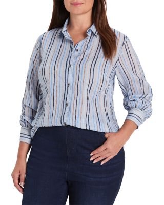 Click here for Nic+Zoe Plus Drifty Painted Stripe Shirt prices