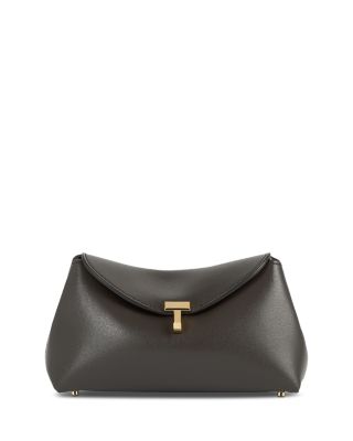 Click here for Toteme Mini T-Lock Leather Clutch prices