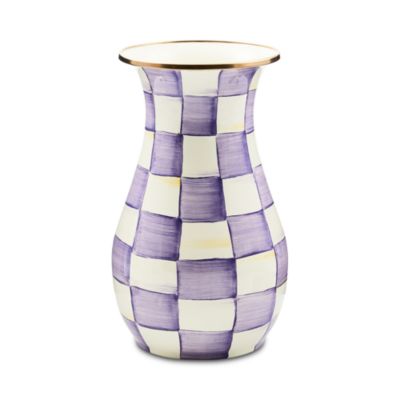 Click here for MacKenzie-Childs Violet Check Tall Vase prices