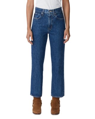 Click here for Slvrlake London Crop High Rise Straight Jeans in F... prices