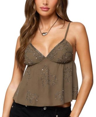 Click here for Edikted Raia Beaded Babydoll Top prices