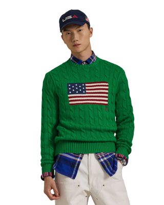 Click here for Polo Ralph Lauren Cable Knit Flag Sweater prices