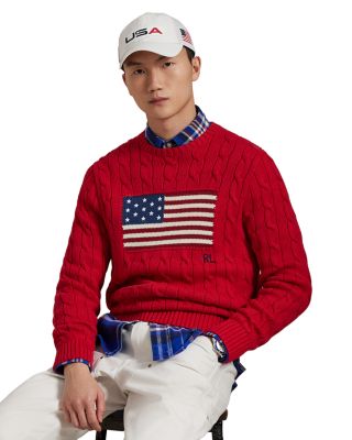 Click here for Polo Ralph Lauren Cable Knit Flag Sweater prices