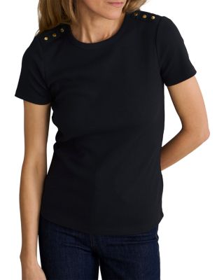 Click here for Hobbs London Eva Ribbed Tee prices