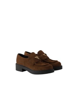 Click here for Prada Womens Chocolate Suede Loafers prices