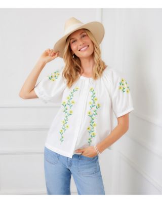 Click here for Karen Kane Embroidered Peasant Blouse prices