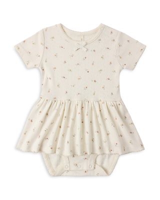 Click here for Quincy Mae Girls Pointelle Floral Print Skirted Bo... prices