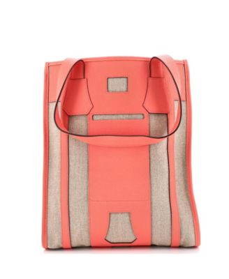 Click here for Pre-Owned HERMES Pm Petit H Bell Tote Toile and Le... prices