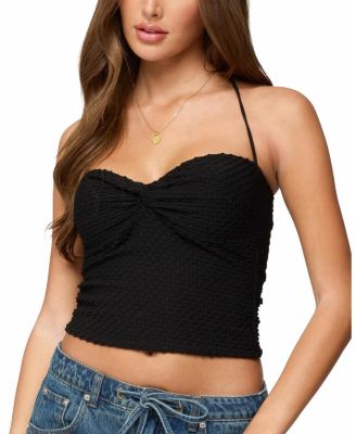 Click here for Edikted Zoee Twisted Textured Halter Top prices