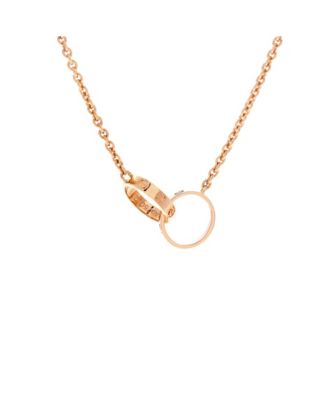Click here for Pre-Owned Cartier Love Interlocking Necklace 18K R... prices
