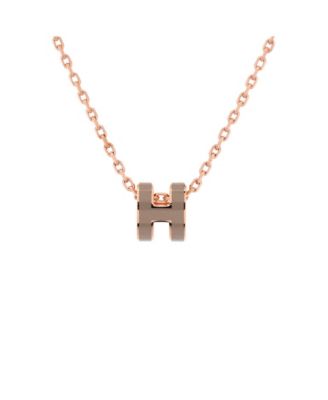 Click here for Pre-Owned Hermes Mini Pop H Pendant Chain Necklace... prices