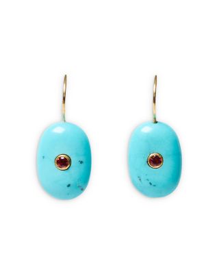 Click here for Chan Luu Orange Sapphire Inlay Turquoise Drop Earr... prices
