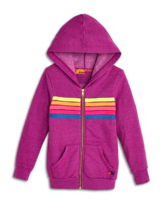 Click here for Aviator Nation Unisex 5 Stripe Zip Hoodie - Little... prices