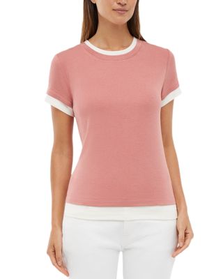 Click here for Three Dots Veronica Layered Short Sleeve Tee prices
