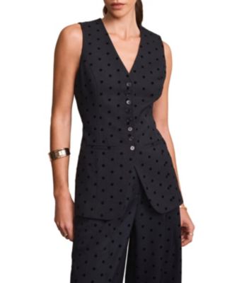 Click here for Mint Velvet Womens Polka Dot Longline Waistcoat prices