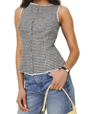 Click here for Reformation Amela Linen Top prices