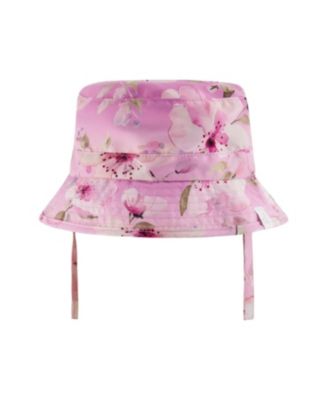 Click here for Deux par Deux Girls Wide Brim Flower Print Beach H... prices