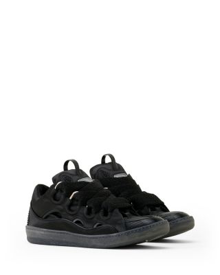 Click here for Lanvin Unisex Curb Sneakers In Satin prices