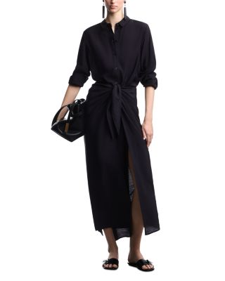 Click here for Emporio Armani Techno Rayon Wrap Detail Maxi Dress prices