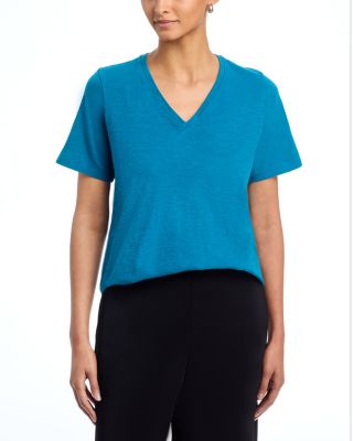 Click here for Eileen Fisher V Neck Short Sleeve Tee prices