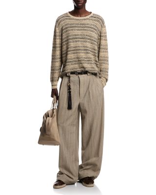 Click here for Emporio Armani Knit Jacquard Cotton Blend Sweater prices