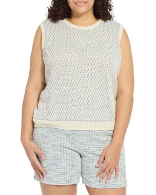 Click here for Lysse Plus Claire Textured Mesh Sweater Shell prices
