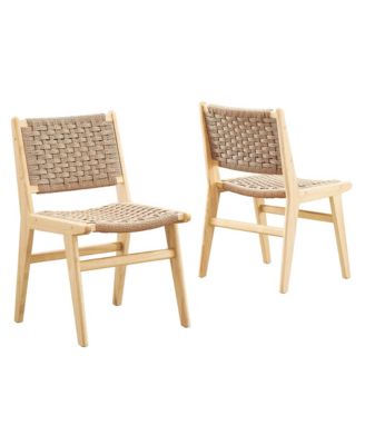 Click here for Modway Saoirse Woven Rope Wood Dining Side Chair... prices