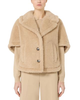 Click here for Max Mara MXACORVINO1 Teddy Cape Jacket prices