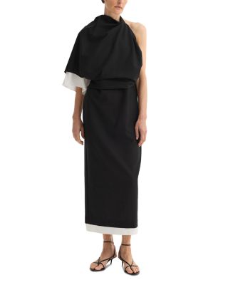 Click here for ROHE Draped One Shoulder Dress prices