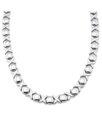 Click here for Oradina Sterling Silver Hugs And Kisses Necklace prices