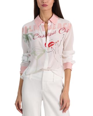 Click here for Alice and Olivia Willa Cocktail Club Blouse prices