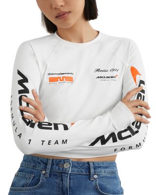 Click here for Reiss Maxine Long Sleeved McLaren Printed Top prices