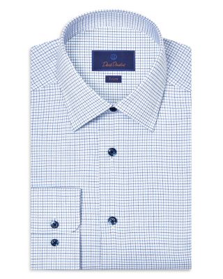 Click here for David Donahue Trim Fit Stretch Twill Check Dress S... prices