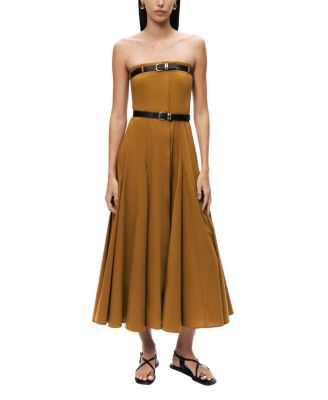 Click here for Nocturne Strapless Double Belted Midi Dress prices
