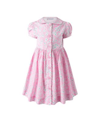 Click here for Rachel Riley Girls Daisy Button-Front Dress - Litt... prices