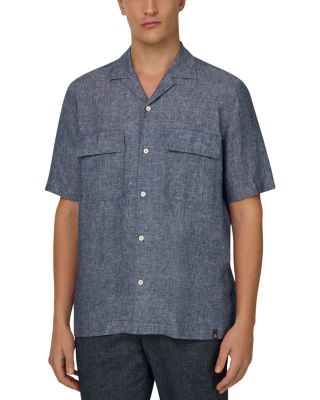 Click here for Boggi Milano Camp Collar Linen Denim Shirt prices