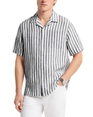Click here for Michael Kors Stripe Linen Camp Shirt prices