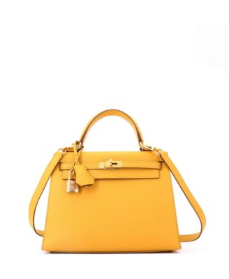 Click here for Pre-Owned HERMES Kelly 25 Handbag Yellow Epsom wit... prices