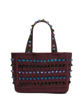 Click here for Sandro Seville Beaded Crochet Mesh Tote Bag prices