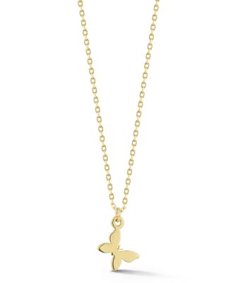 Click here for Moon & Meadow 14K Yellow Gold Tiny Butterfly Penda... prices