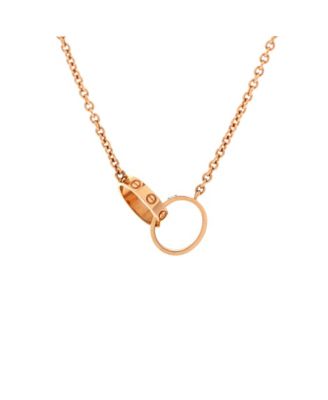 Click here for Pre-Owned Cartier Love Interlocking Necklace 18K R... prices