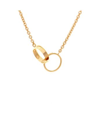 Click here for Pre-Owned Cartier Love Interlocking Necklace 18K G... prices
