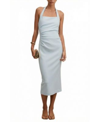 Click here for Ever New Womens Georgie Halter Ruched Bodycon Dres... prices