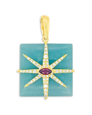 Click here for Meira T 14K Yellow Gold Amazonite  Garnet  & Diamo... prices