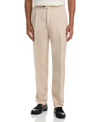 Click here for Eleventy Garment Dyed Linen Relaxed Fit Pleated Tr... prices