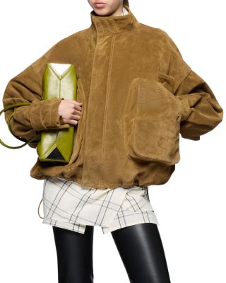 Click here for The Attico Leather Bomber Jacket prices