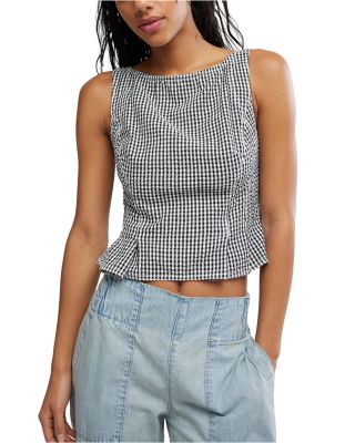 Click here for Free People Sunfaded Gingham Top prices