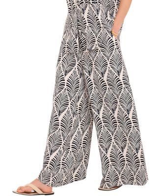 Click here for Mint Velvet Womens Leaf Print Wide Leg Trousers prices