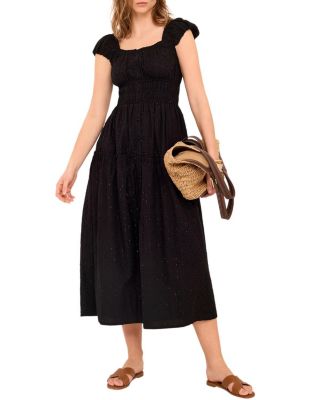 Click here for Mint Velvet Womens Cotton Blend Textured Midi Dres... prices
