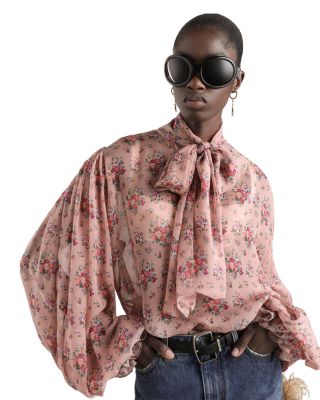 Click here for Dolce & Gabbana Silk Floral Bouquet Chiffon Top prices